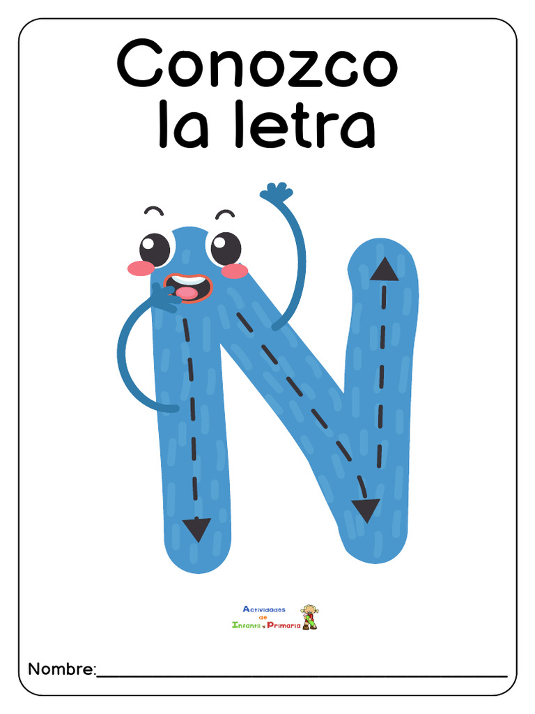 Cuaderno Lectoescritura Letra N | PDF