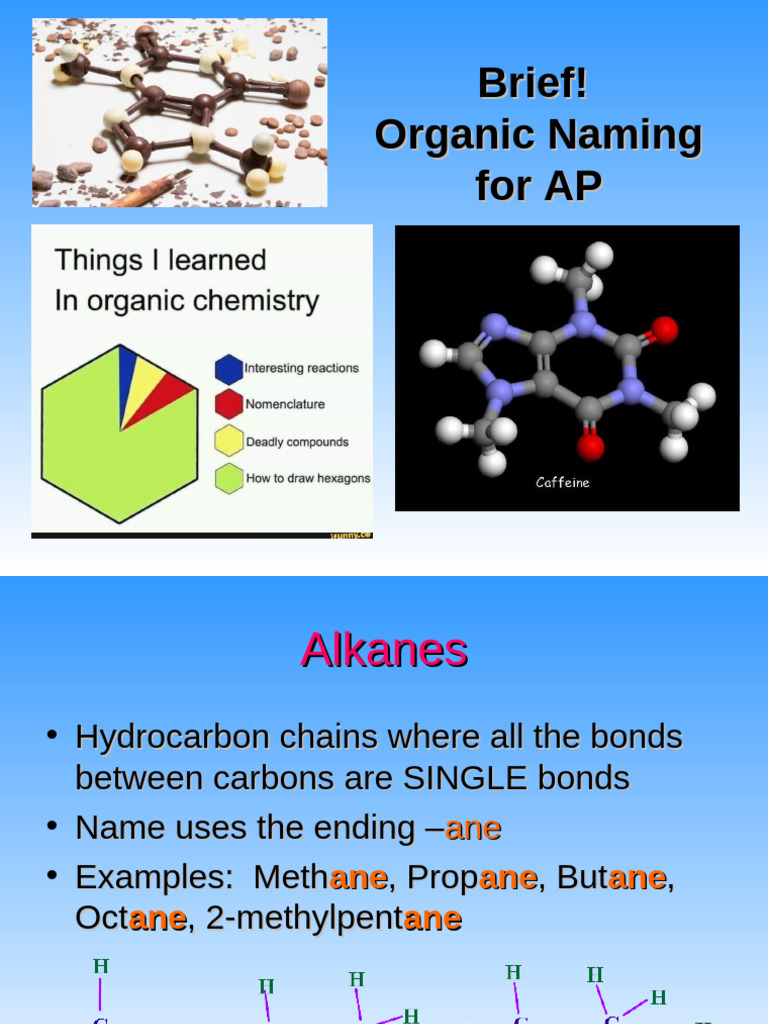 AP Organic Naming | PDF | Alkene | Alkane