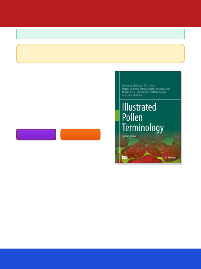 Illustrated Pollen Terminology Heidemarie Halbritter Ebook Fully ...