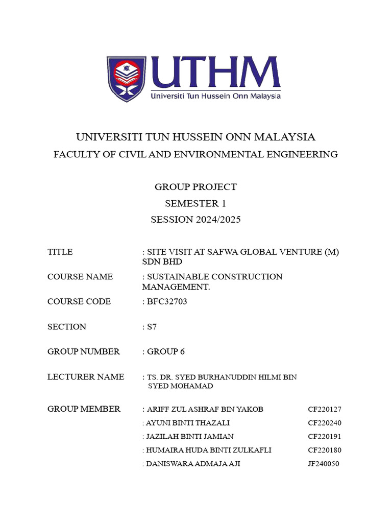 Sustain Group Project 6 | PDF | Sustainability | Green Building