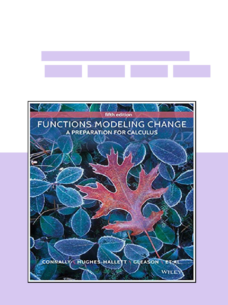 (eBook PDF) Functions Modeling Change: A Preparation for Calculus, 5th ...