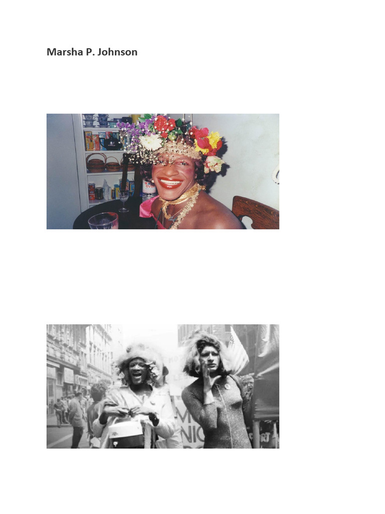 Marsha P. Johnson: Activismo y Legado LGBTQ | PDF | La sexualidad humana