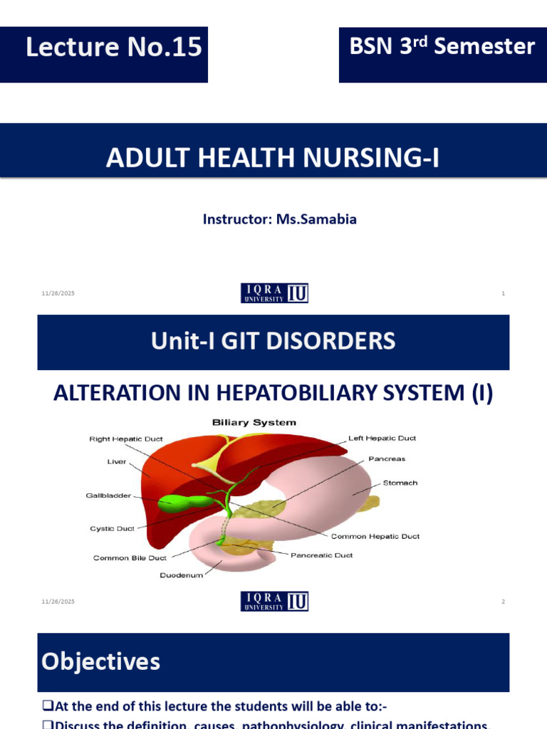 Hepatobiliary Disorders in Nursing | PDF | Cirrhosis | Liver