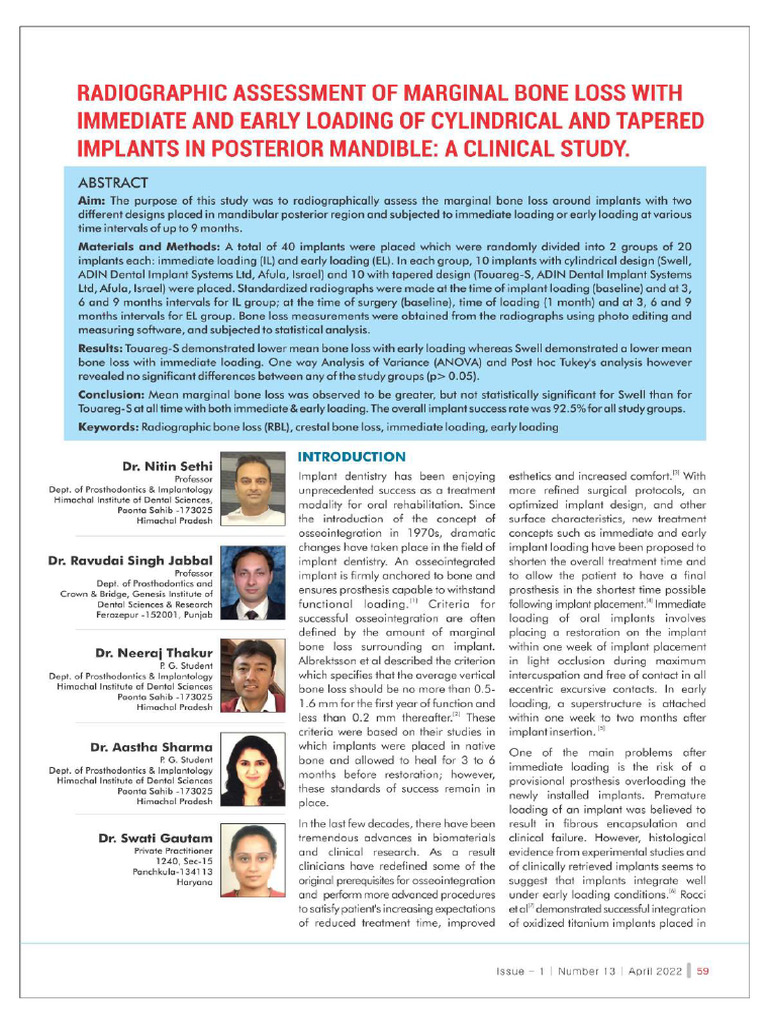 Radiograhic Assessment in Posterior Mandible (2022) | PDF