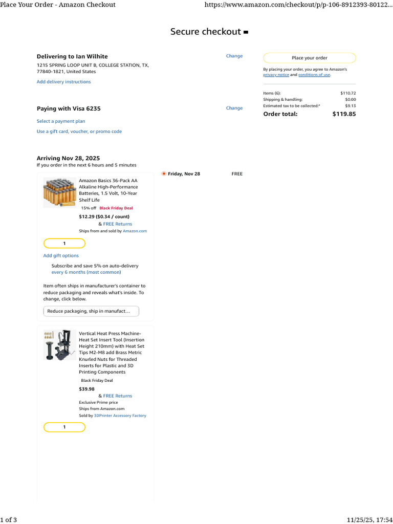 Place Your Order - Amazon Checkout | PDF | Usb Flash Drive | Sales ...