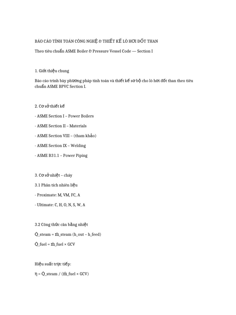 Bao Cao Thiet Ke Lo Hoi ASME | PDF