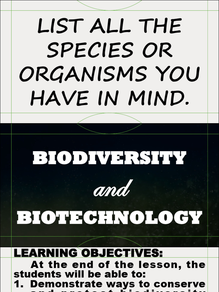 Topic 2 Biodiversity and Biotechnology - Finals | PDF | Biotechnology ...