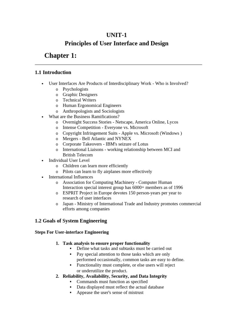 Design of Interactive Systems Notes | PDF | Usability | Graphical User ...