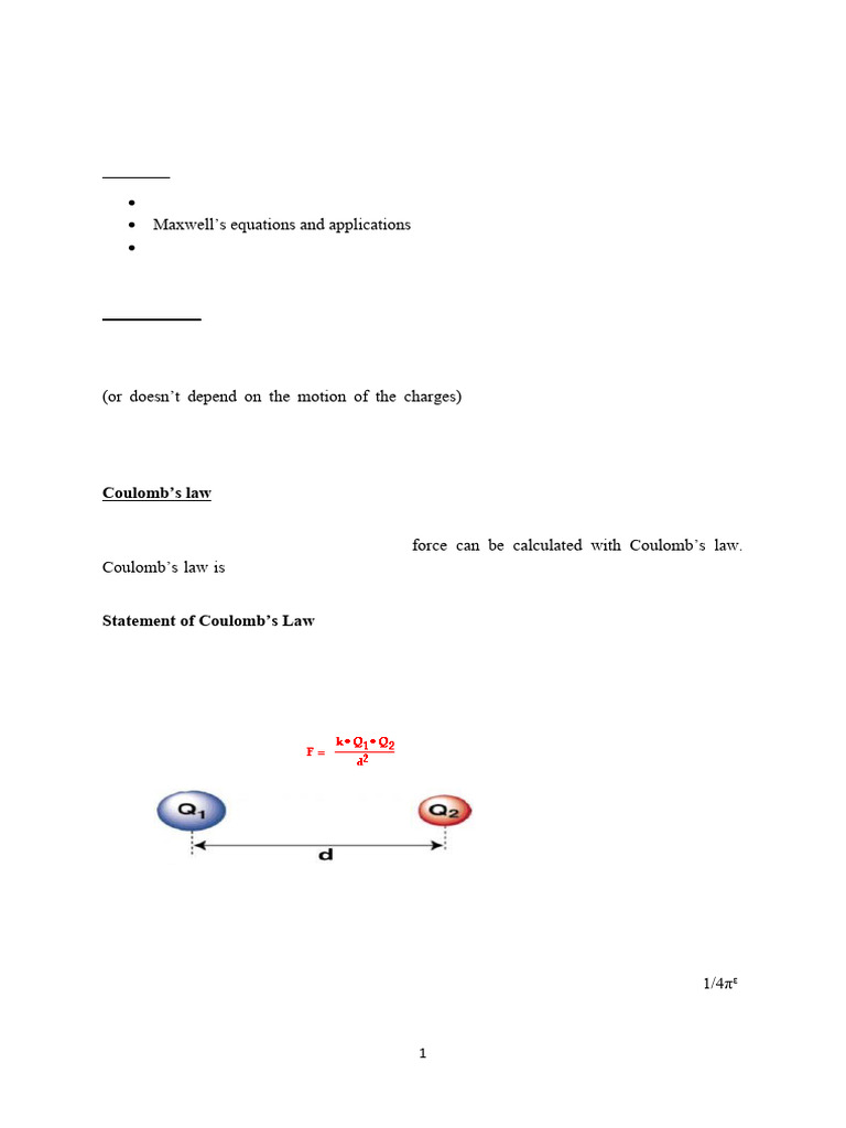 Unit 4 Electricity & Magnetism Notes | PDF | Electric Field | Flux