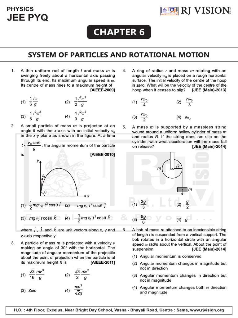 CH 6 Rotational Motion | PDF