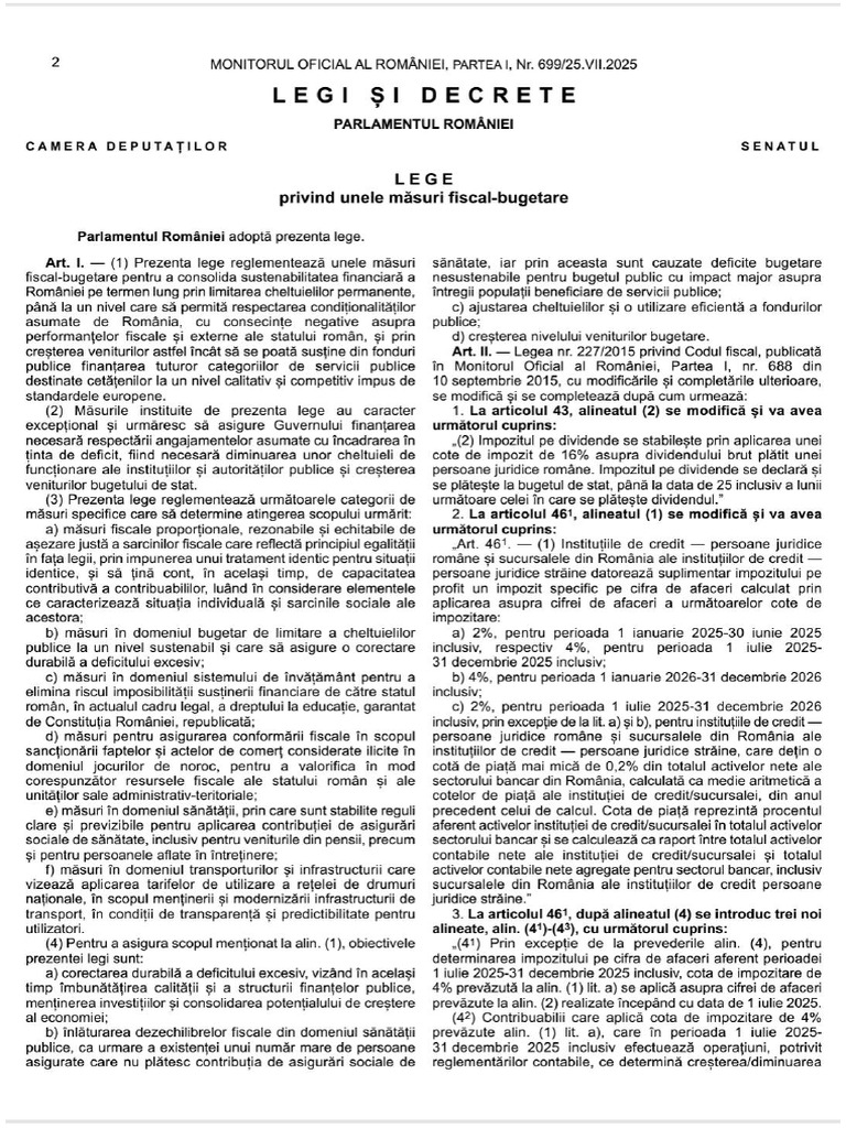 Legea 141 - 2025 | PDF