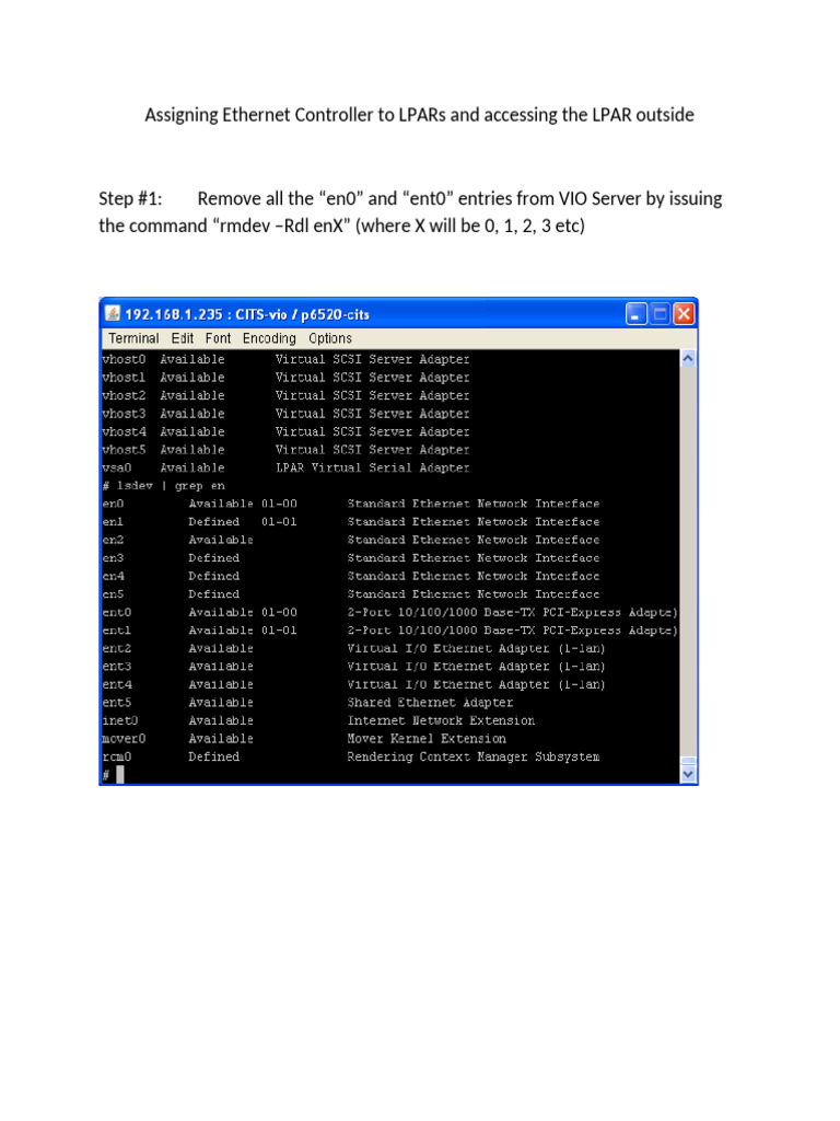 Assign Ethernet Controllers to LPARs | PDF | Network Interface ...