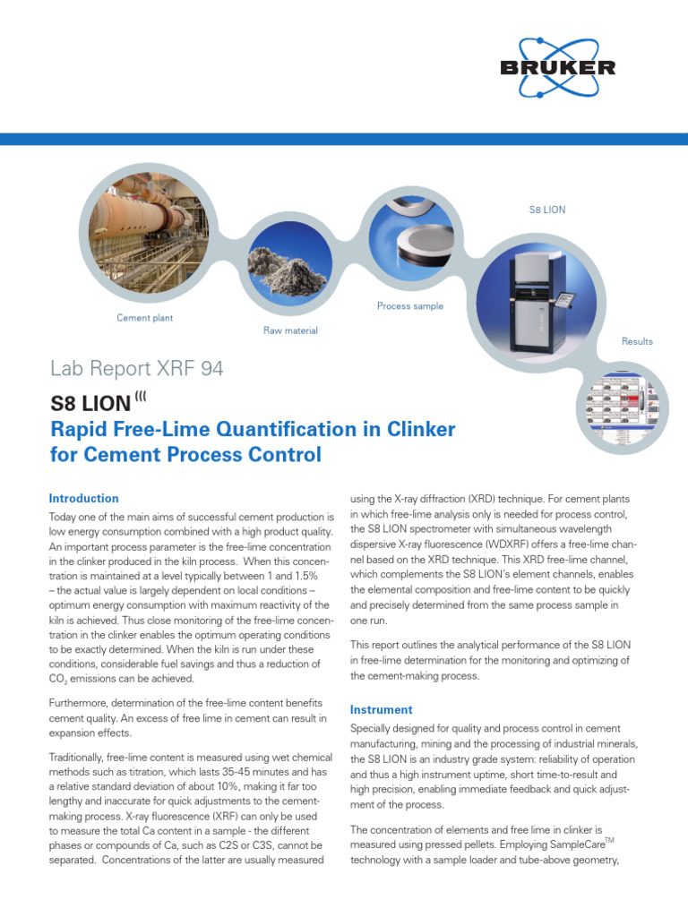 S8 LION Rapid Free Lime Quantification in Clinker LR DOC L80 EXS094 V2 ...