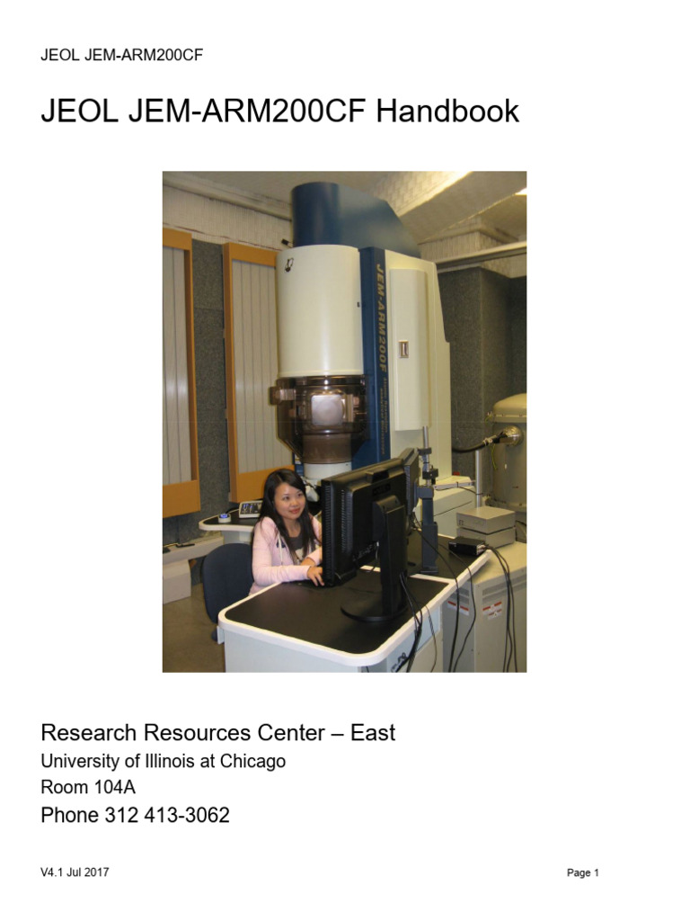 JEOL JEM-ARM200CF User Handbook | PDF | Transmission Electron ...