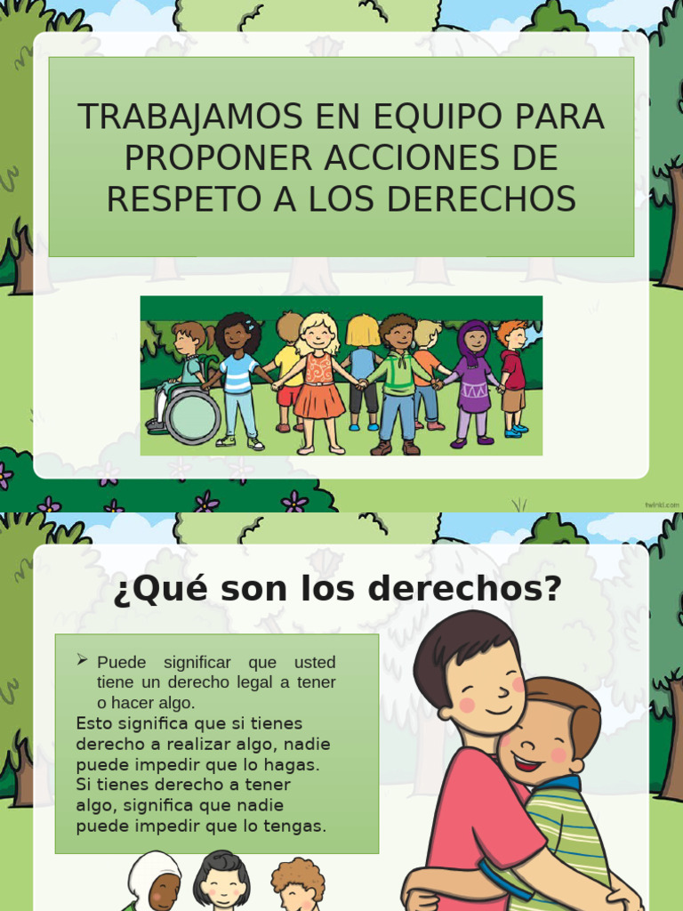 Trabajamos en Equipo para Proponer Acciones de Respeto A Los Derechos | PDF