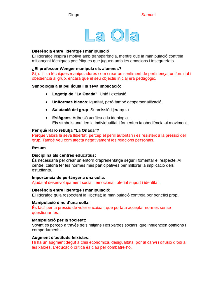 La Ola | PDF