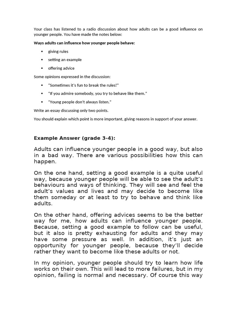 C1 Essay | PDF | Adults | Adolescence