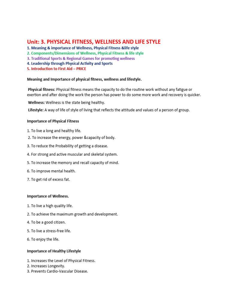 Wellness and Physical Fitness Guide | PDF | Physical Fitness
