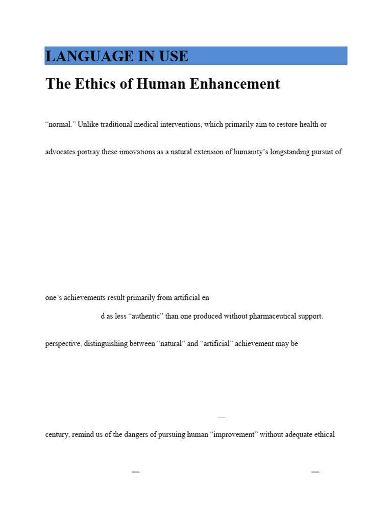 Ethics of Human Enhancement Debate | PDF | Crispr | Artificial Intelligence