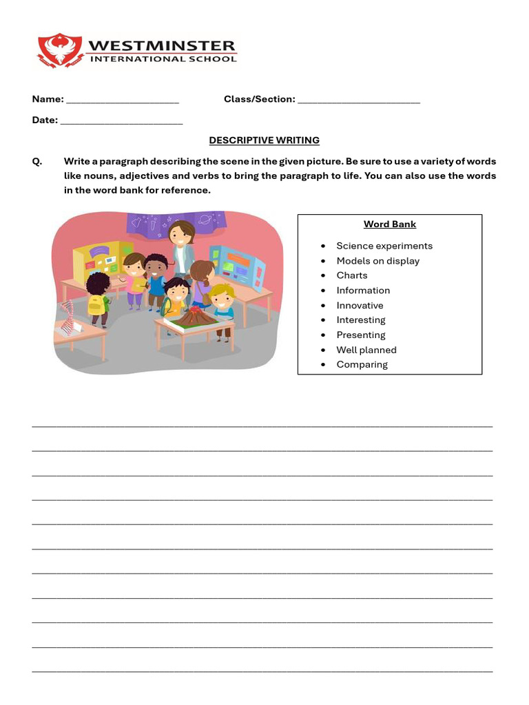 Descriptive Writing Assignment Guide | PDF
