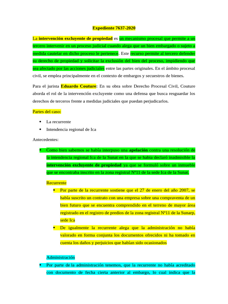 Expediente 7637 | PDF | Propiedad | Justicia