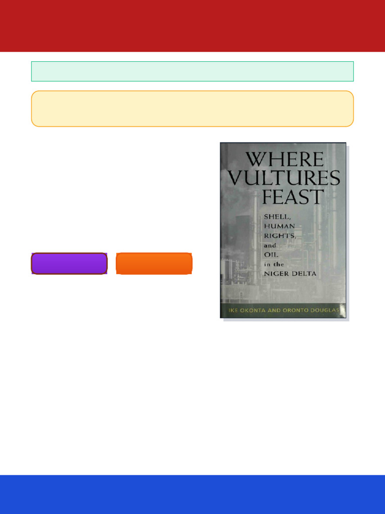 Where Vultures Feast Shell Human Rights and Oil in the Niger Delta 1st ...