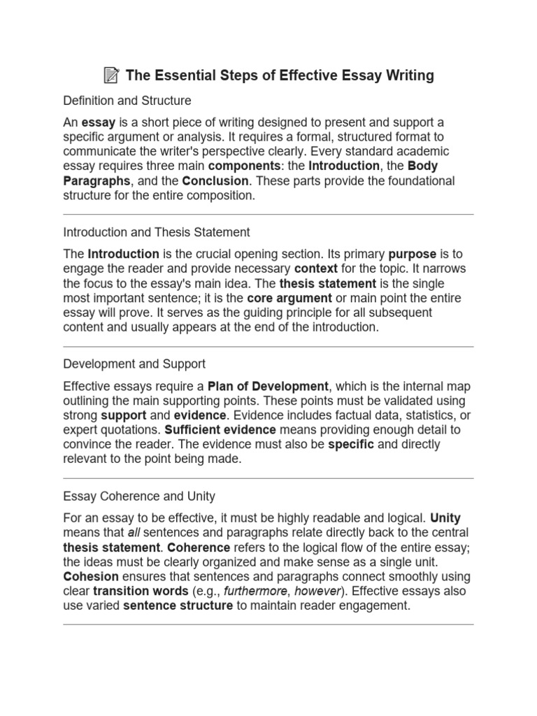 Steps For Essay Writing | PDF | Essays | Human Communication