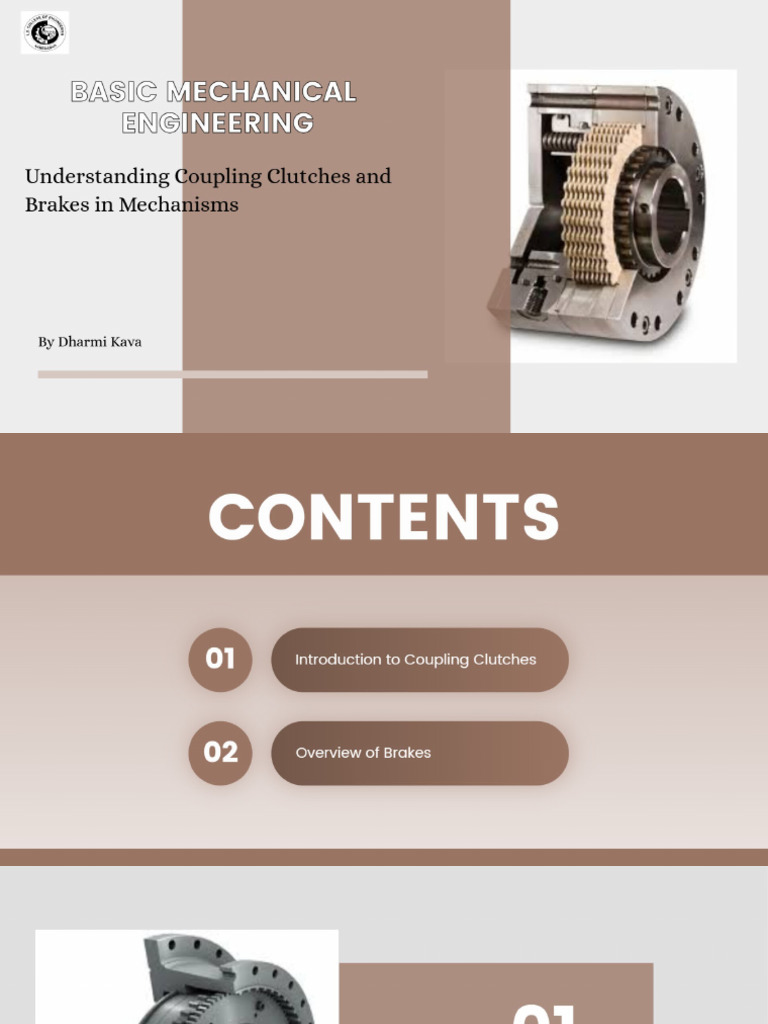 Understanding Coupling Clutches and Brakes in Mechanisms | PDF