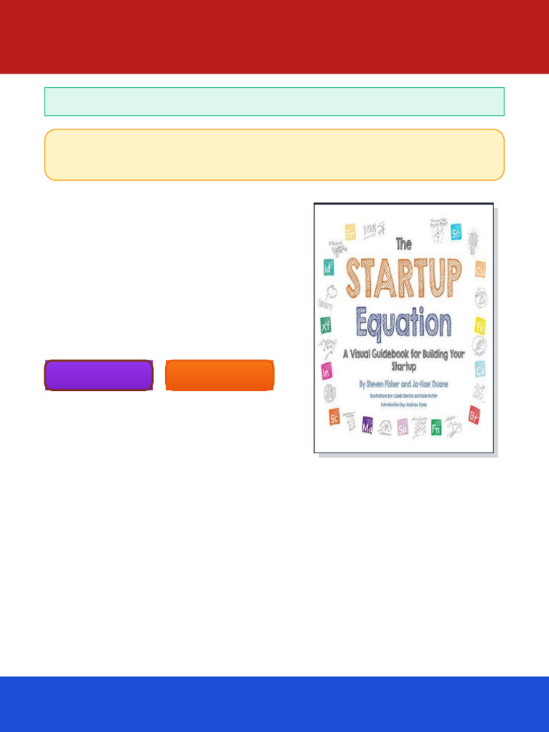 The Startup Equation A Visual Guidebook To Building Your Startup 1st ...