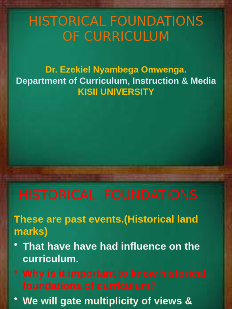 Historical Foundations of Curriculum | PDF | Curriculum | Knowledge