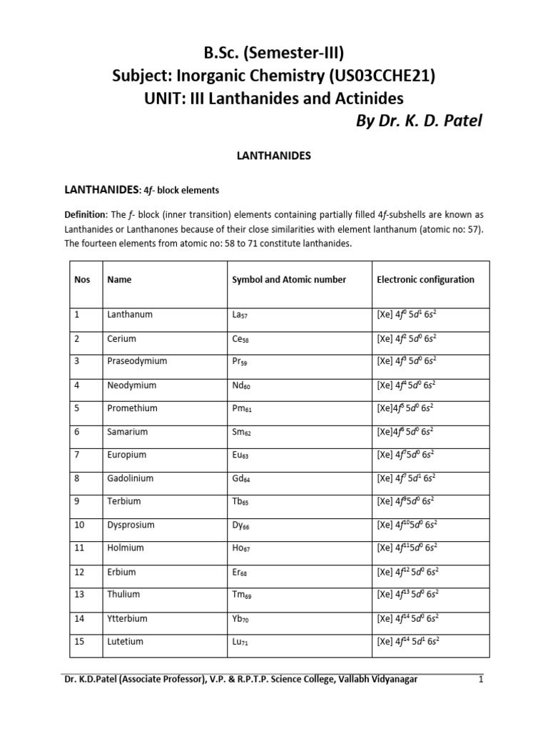 Lanthanides: Properties and Oxidation States | PDF | Lanthanide | Hydroxide