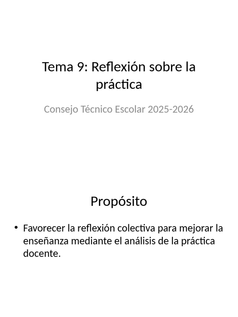 Reflexión Colectiva en la Enseñanza | PDF