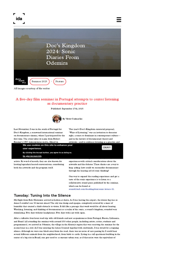 Sonic Diaries from Doc's Kingdom 2024 | PDF | Sound | Ethnography