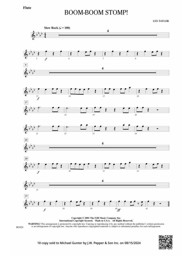Boom Boom Stomp Flute | PDF