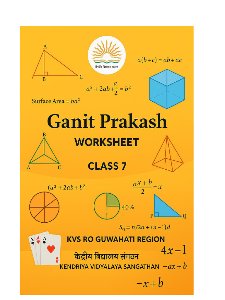 CLASS 7 WORKSHEET | PDF | Angle | Perpendicular