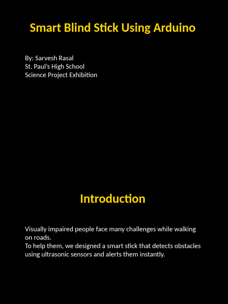 Smart Blind Stick for Visually Impaired | PDF