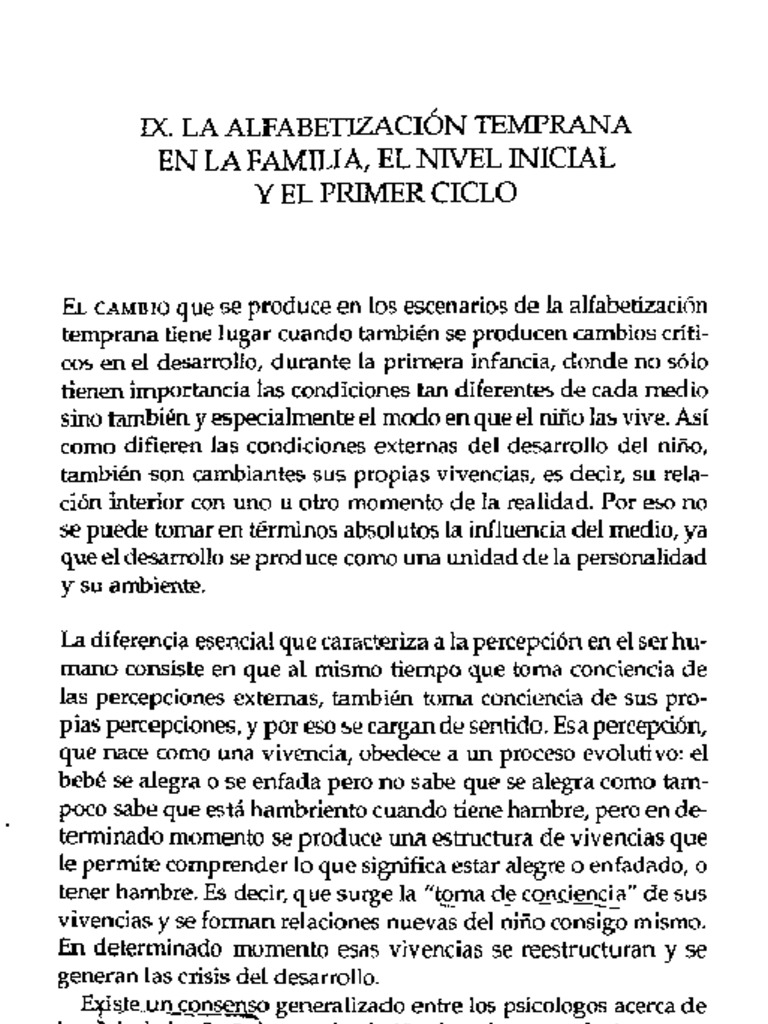 Braslavsky Berta - La Alfabetizacion Temprana en La Familia... | PDF