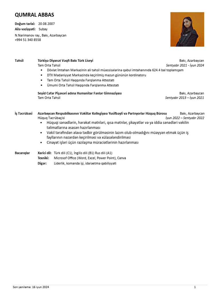 Gumral CV | PDF