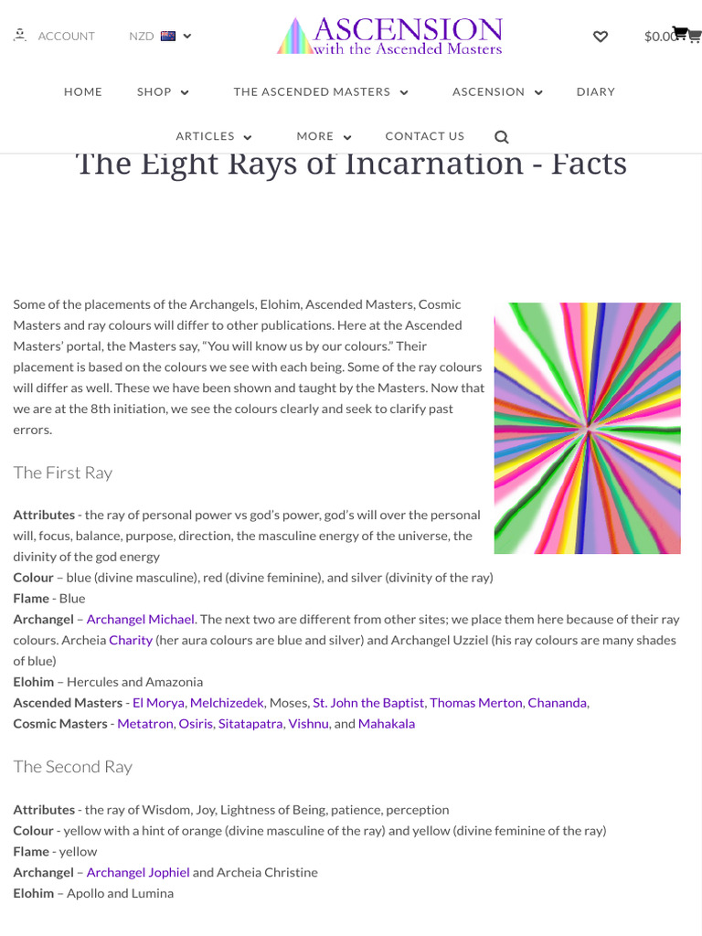 Eight Rays of Incarnation Explained | PDF | Ascended Master | Religious ...