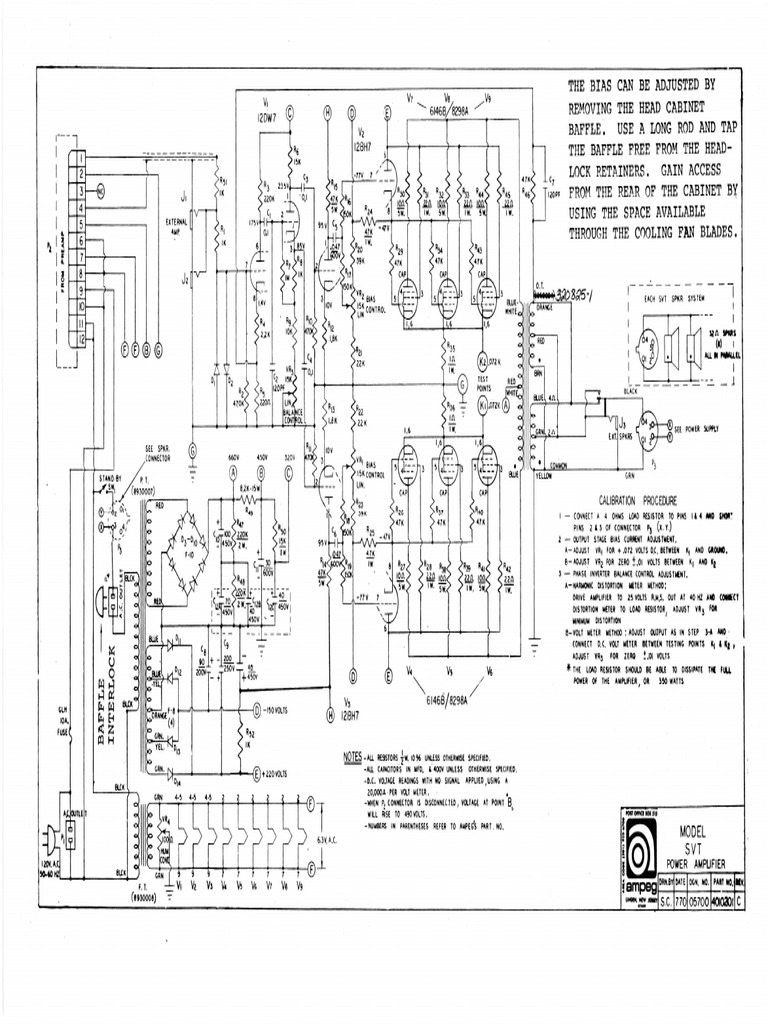 SVT (6146) Schematic-Power (Ampeg Version) | PDF