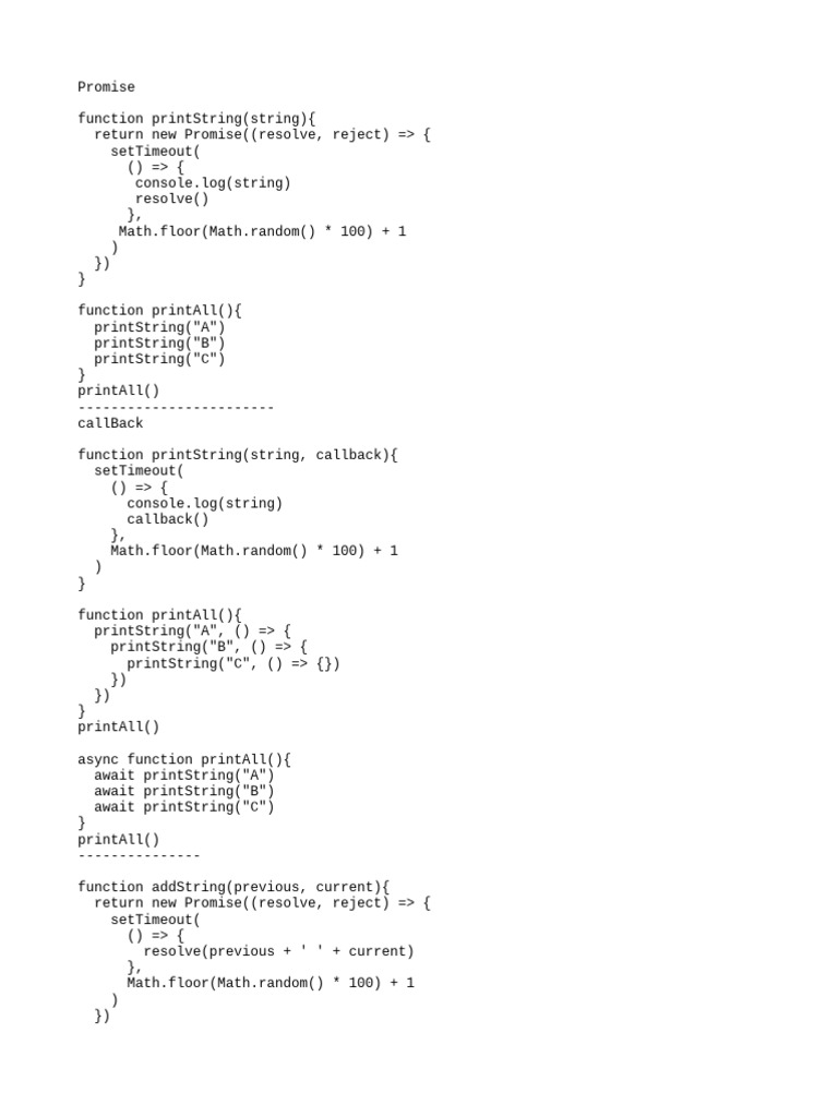 Callback Promise Async | PDF | Computer Programming | Software Engineering