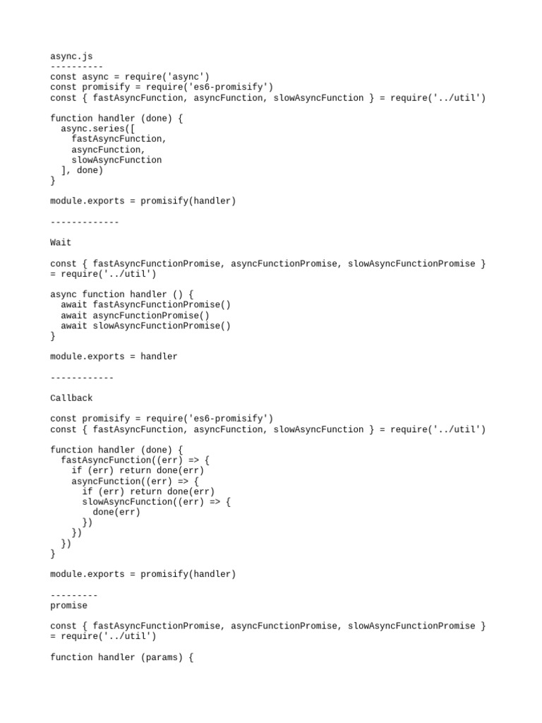 Promise Callback Async Codes | PDF
