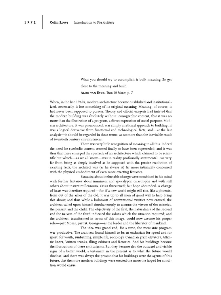 Intro To Five Architects | PDF