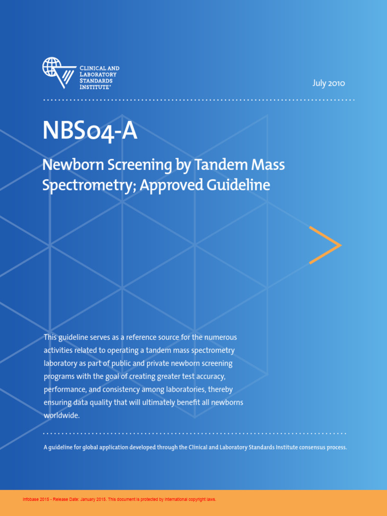 NBS 04-A Newborn Screening by Tandem Mass Spectrometry | PDF | Mass ...