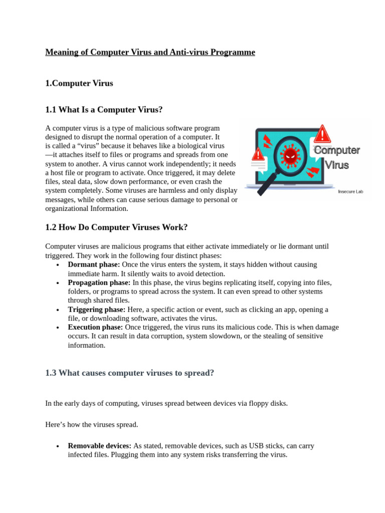 Understanding Computer Viruses & Antivirus | PDF | Antivirus Software ...