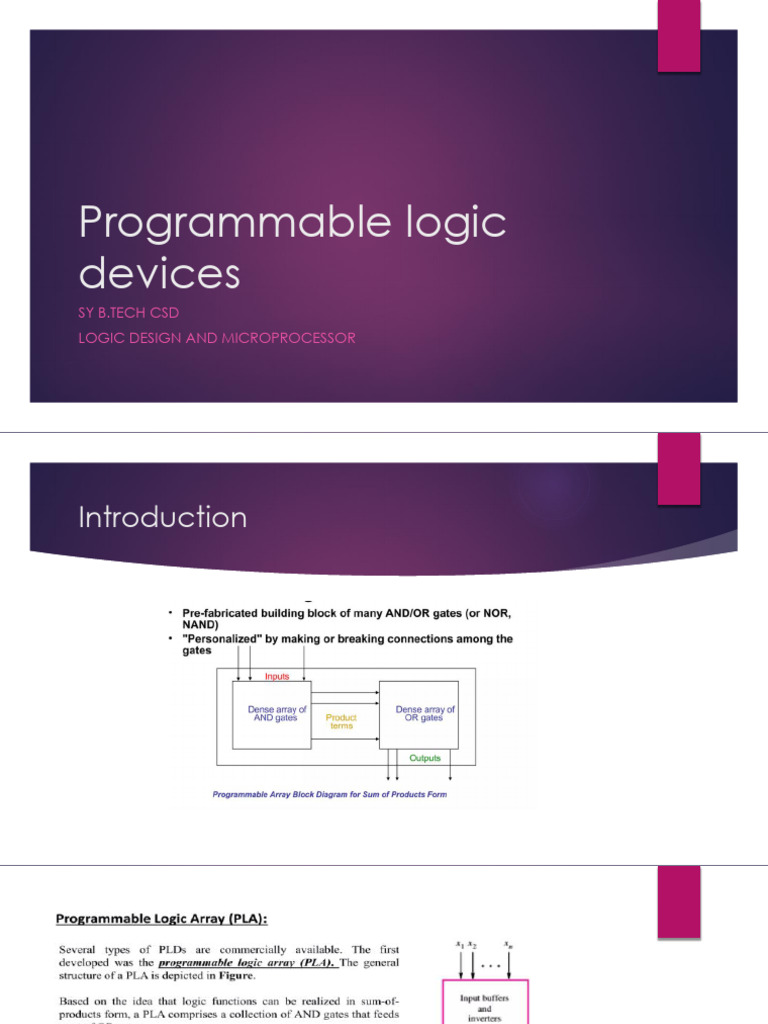Overview of Programmable Logic Devices | PDF