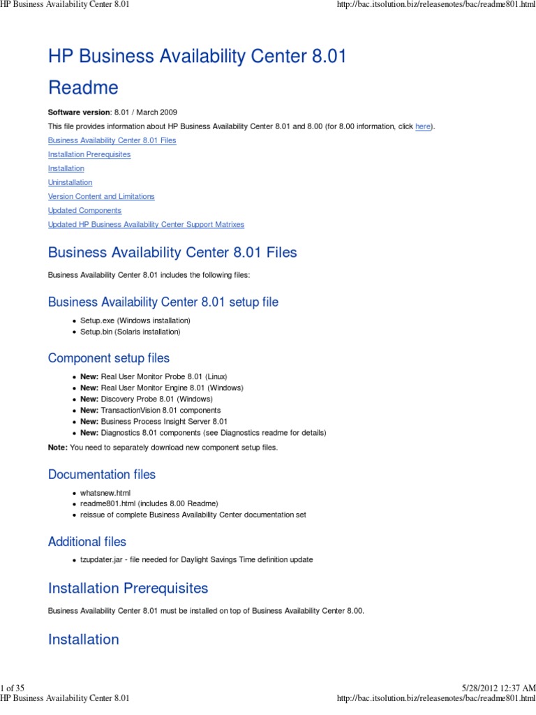 HP Business Availability Center 8 | PDF | Active Directory | Portable ...