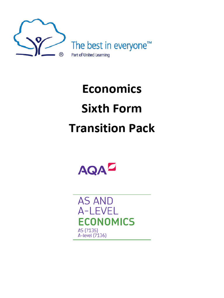 A-Level Economics Transition Pack | PDF | Economics | Inflation