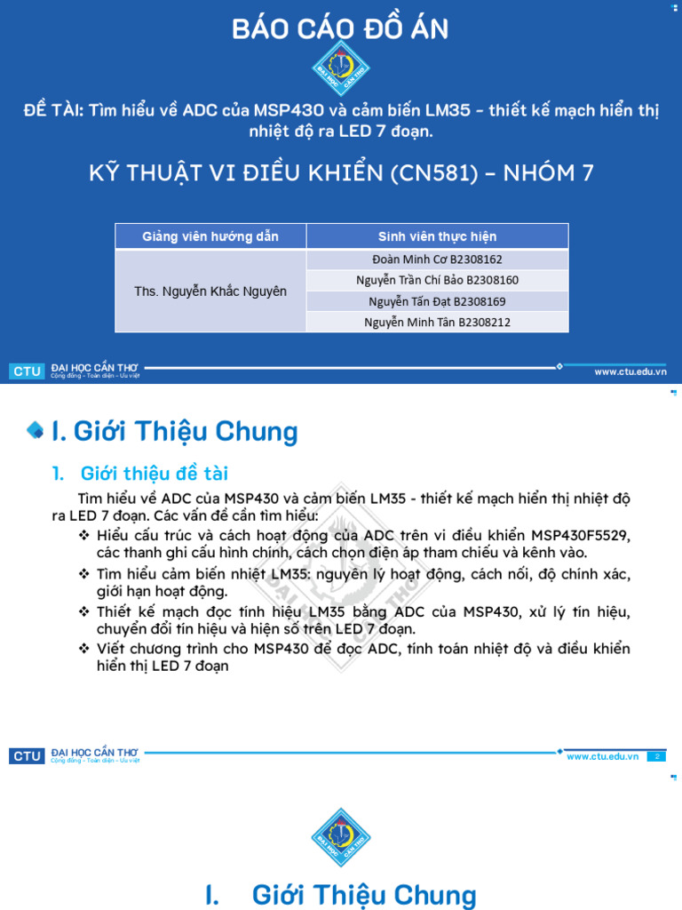 Nhóm 7_Báo cáo đồ án Vi điều khiển | PDF
