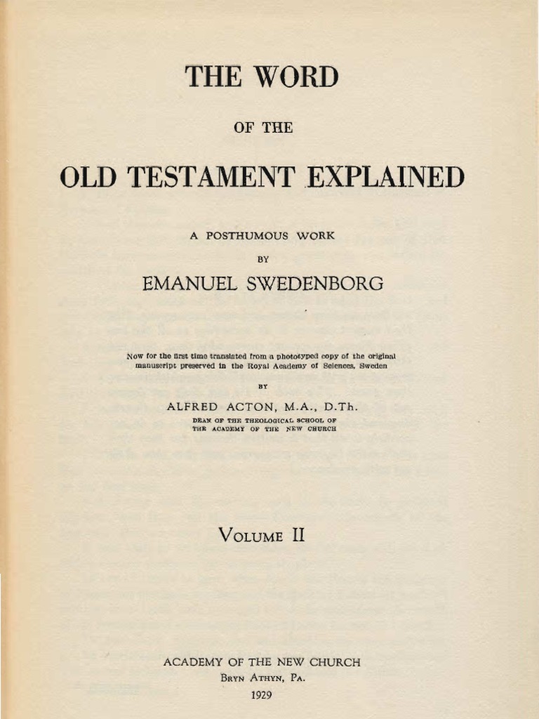 Em Swedenborg THE WORD EXPLAINED Volume II GENESIS Chapters XXIX XXXIV ...